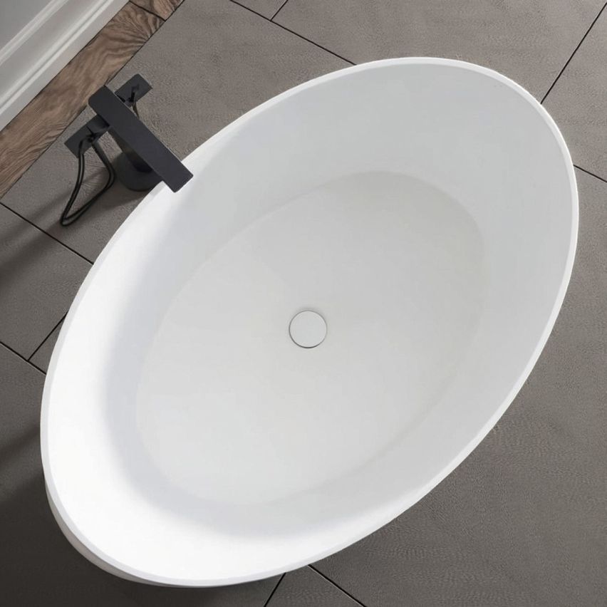 San Sebastian Matt White Freestanding Stone Bath 1700mm